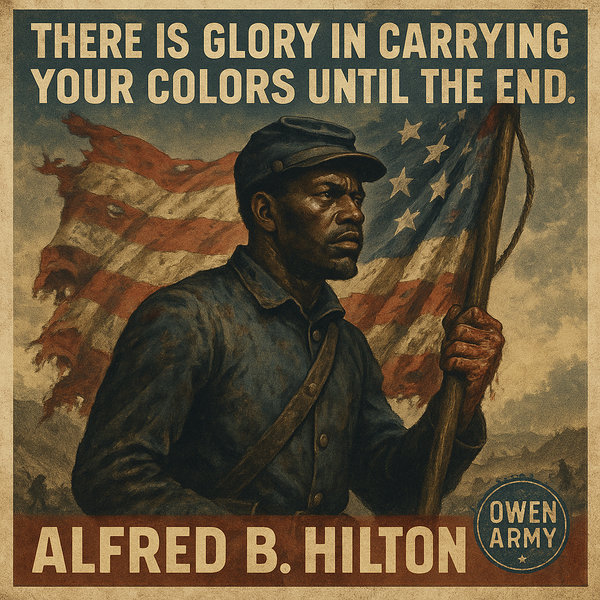 Alfred B. Hilton, Medal of Honor Recipient, Holding Fort Wagner's Flag ...
